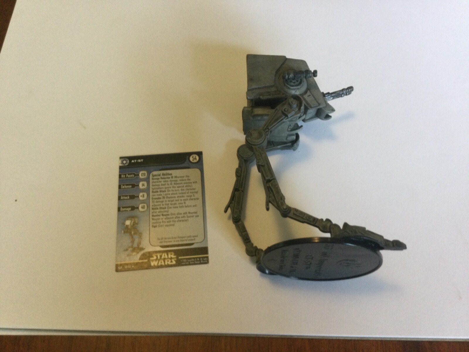 AT-ST (Huge) Star Wars Miniatures +Card similar size to Legion and ...