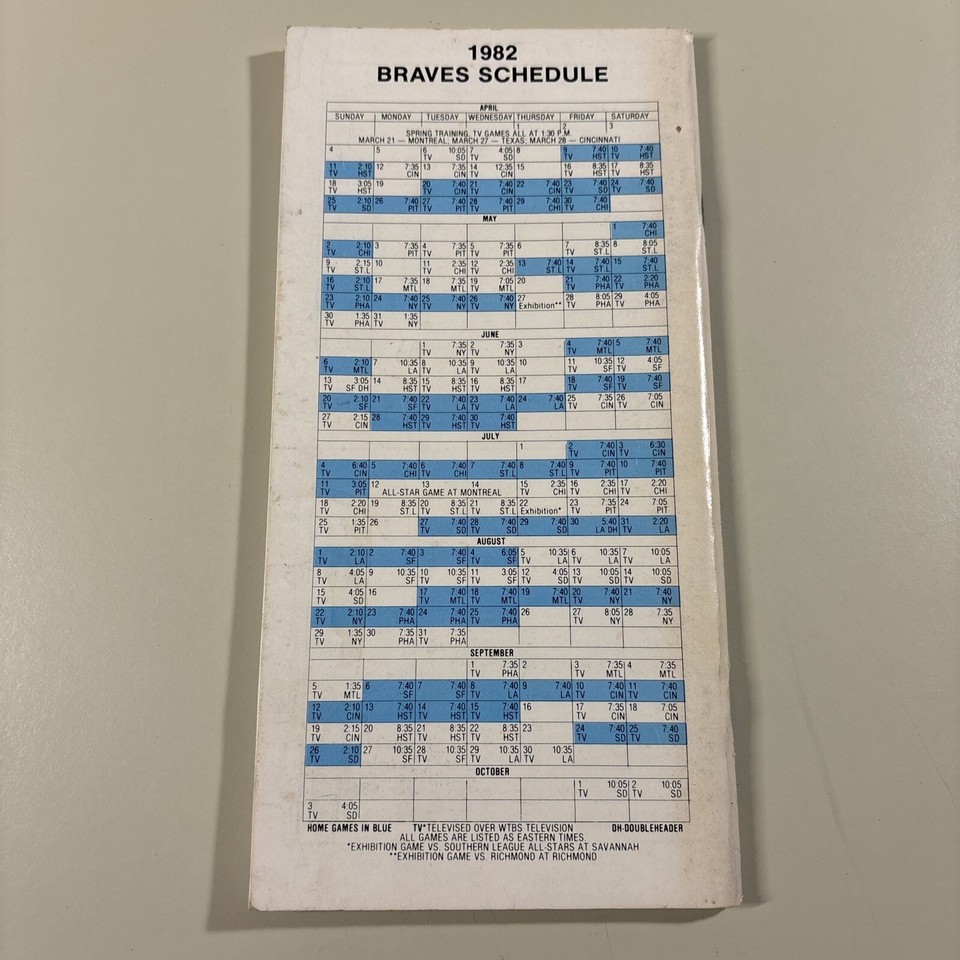 Vintage 1982 ATLANTA BRAVES Dale Murphy Media Guide | eBay
