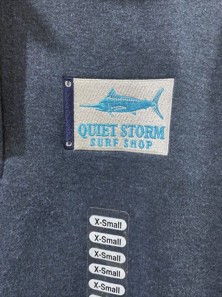 Quiet Storm Surf Shop 1/4 Zip Fleece Pullover XSmall Blue NWT NEW | eBay