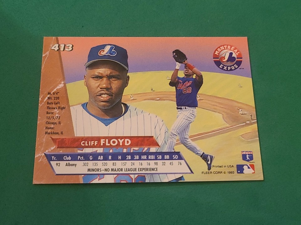 1993 Cliff Floyd ROOKIE RC Fleer Ultra #413 | eBay