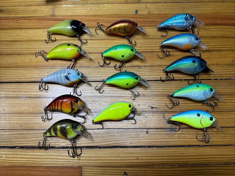 Bass Fishing square bill crankbaits lot 14 Lures + Box | eBay