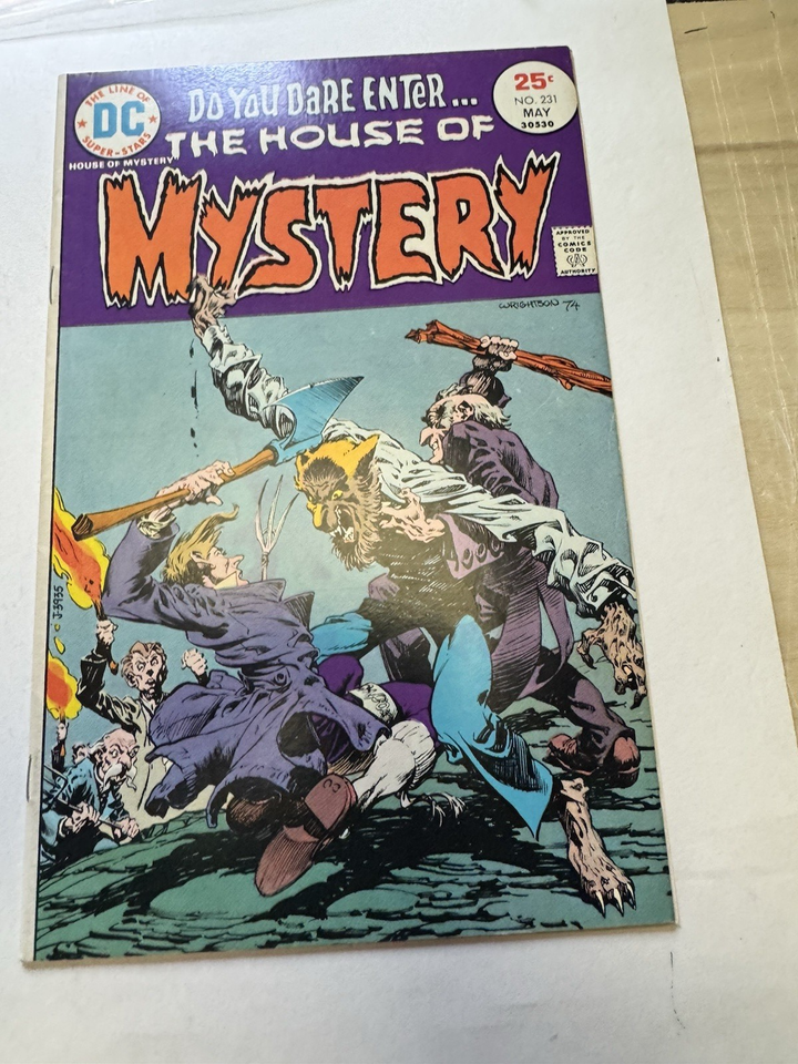 DC COMICS HOUSE OF MYSTERY#231 WRIGHTSON WEREWOLF COVER NICE F/VF GREAT ...