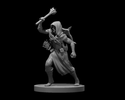 Thug Female Commoner NPC 28mm Scale DND D&D Tabletop Mini | eBay
