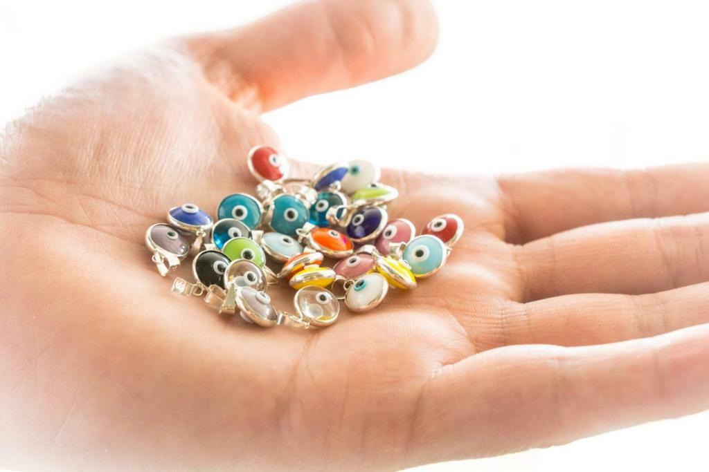 .925 STERLING SILVER EVIL EYE LAPIS PENDANT... PICK ANY 3 !!! | eBay