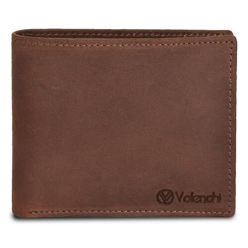 VALENCHI Leather Wallet For Men - RFID Blocking Wallet For BF-02 BROWN ...