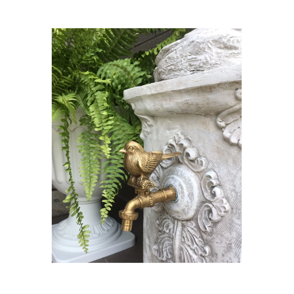 Brass GardenTap Faucet Sparrow Spigot Vintage Water Decor Outdoor ...