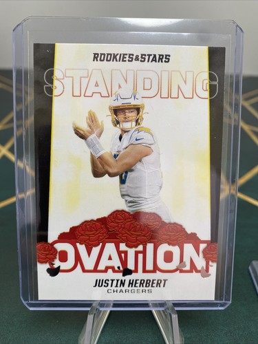 2021 Rookies & Stars Justin Herbert Standing Ovation Chargers Insert # ...