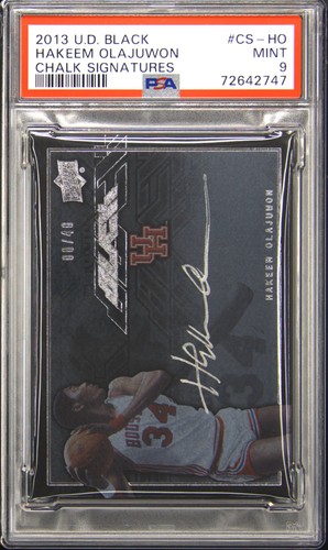 2013 Upper Deck Black Chalk Signatures #CS-HO Hakeem Olajuwon Auto 08/ ...