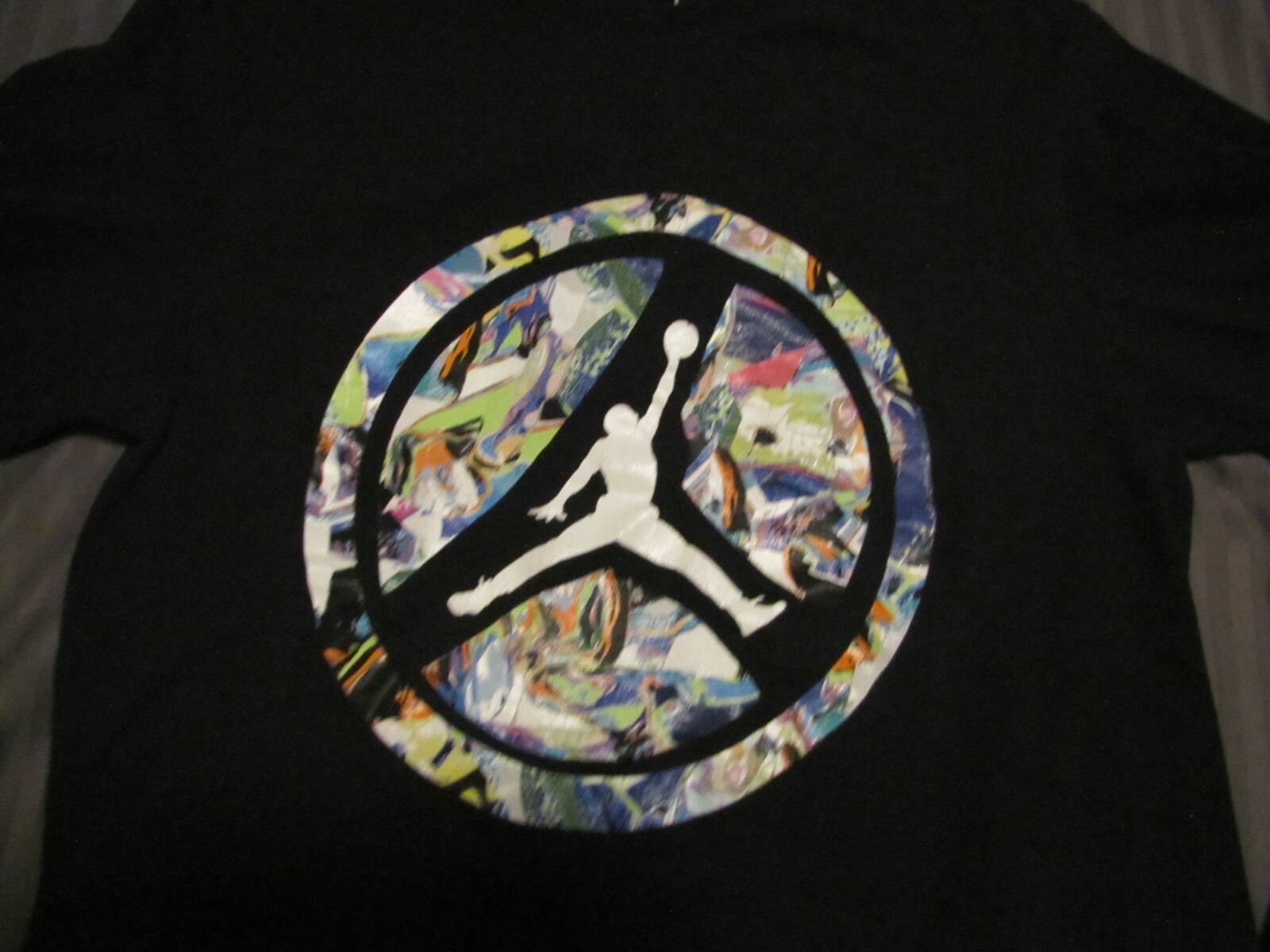 NIKE AIR JORDAN PEACE SIGN MULTI COLOR LOGO T-SHIRT B… - Gem