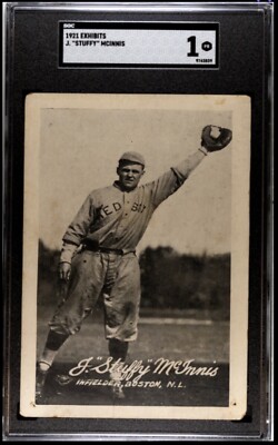 1921 Original Exhibits J “Stuffy” McInnis SGC 1 Boston Red Sox NL ...