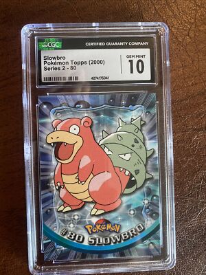 Slobro Pokemon Card Topps 2000 Series 2-80 Gem Mint 10 CGC | eBay
