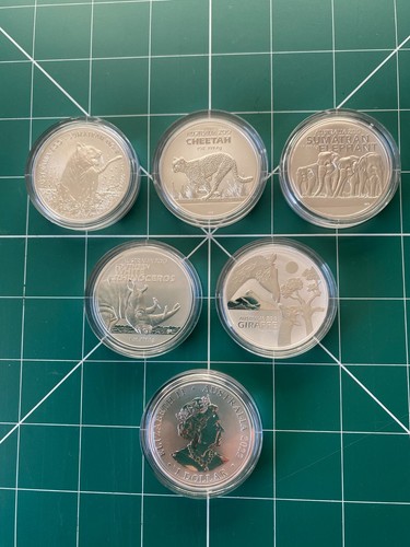 RAM, Australian Zoo, beautiful set of 5x1oz silver bullion coins, 2020 ...
