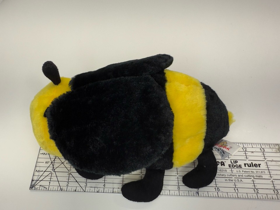Unipak Bumble Bee 11" Black Yellow Plush Sewn Eyes 2013 Soft Stuffed ...