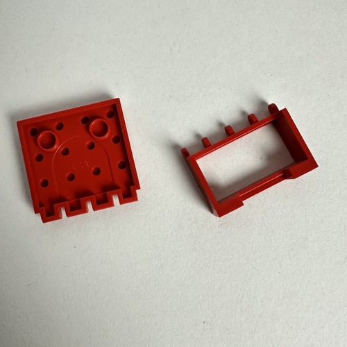 LEGO Vintage Red / Hinge Vehicle Roof 4x4 w/Holder / Part #s 4213 -4214 ...