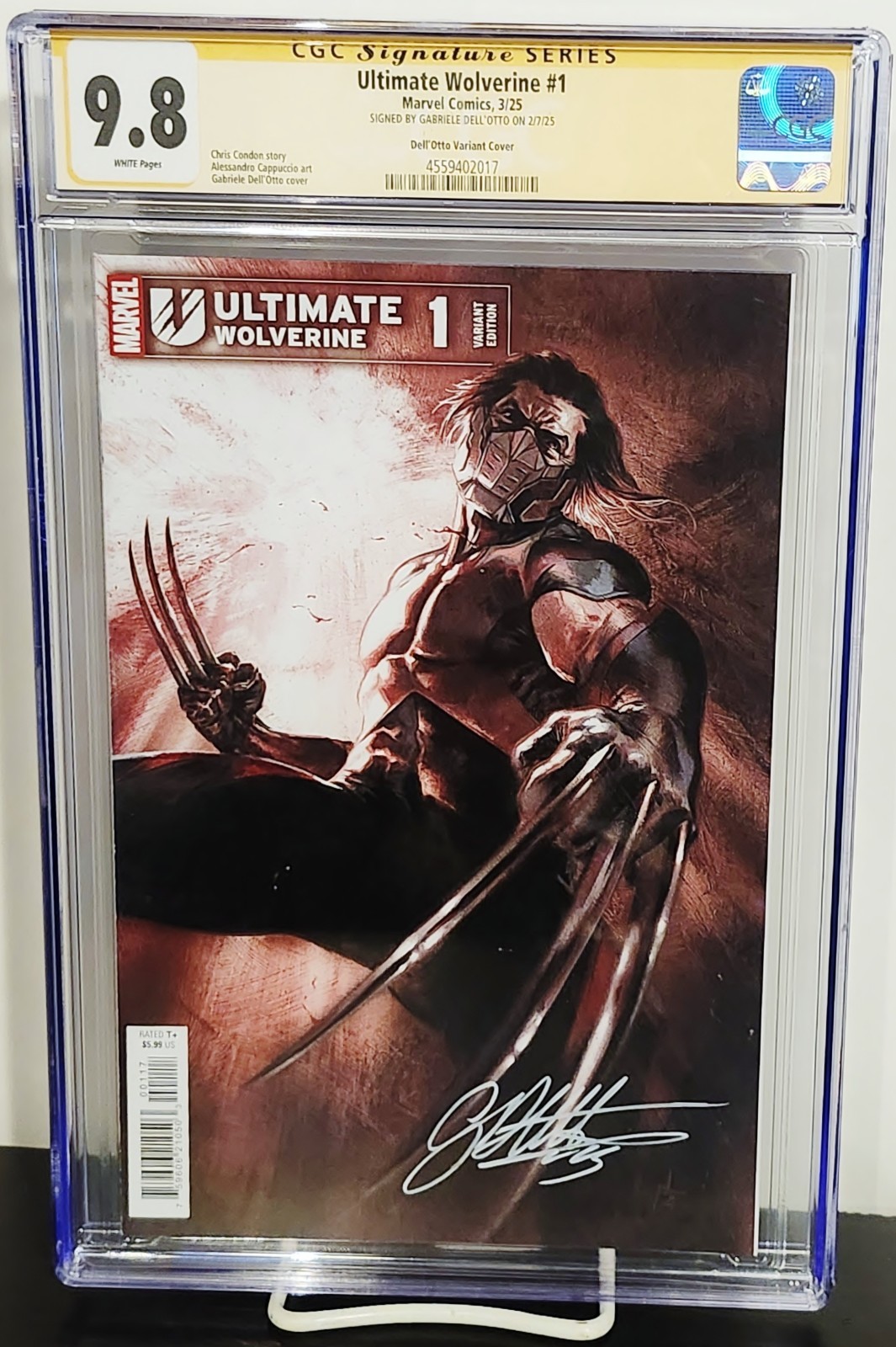 ULTIMATE WOLVERINE #1 VARIANT 1:50 (2025) CGC 9.8 SS Signed Gabriele ...