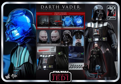 Darth Vader Deluxe Version Hot Toys SW ROTJ 40th Anniv 1/6 Figure ...