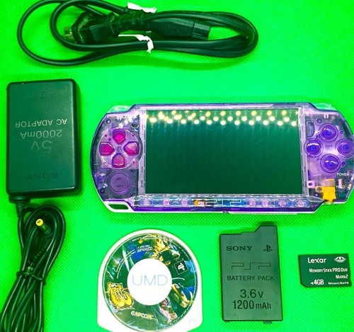 Sony PSP-3000 Playstation Portable Handheld Console Clear purple ...