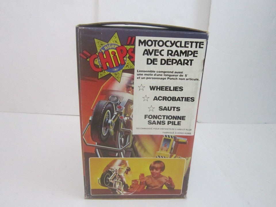 VTG 1981 New Old Stock CHIPS Highway Patrol Launcher Motorcycle Mego ...