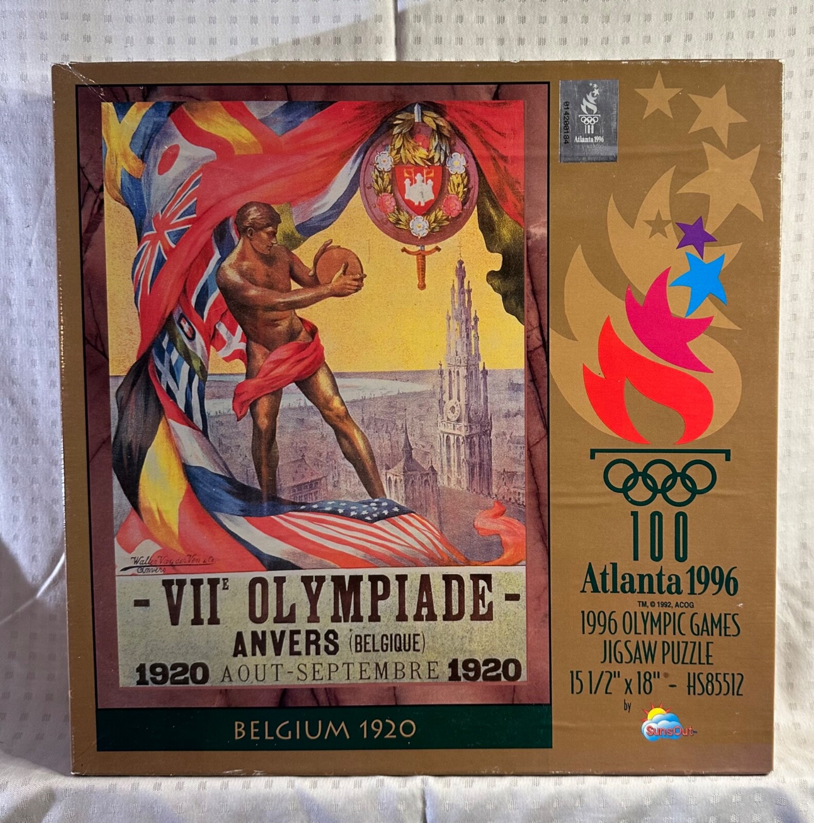 1996 ATLANTA OLYMPIC GAMES “BELGIUM 1920” - 550 Pc SEALED JIGSAW PUZZLE ...