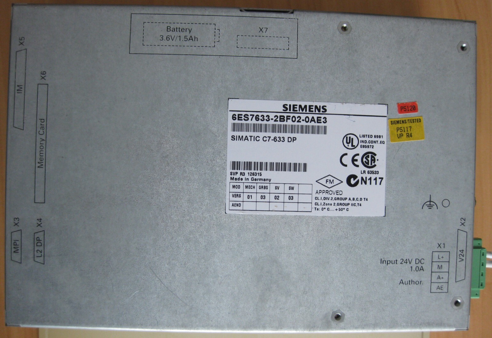 SIMATIC C7-633 DP / Operator Panel 6ES7633-2BF02-0AE3 / Funktionsfähig ...