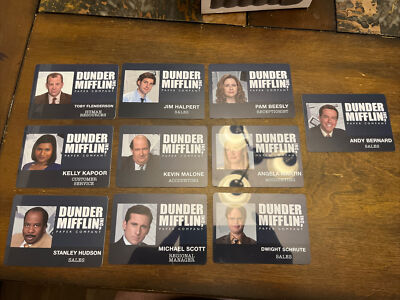 The Office 10 Different Dunder Mifflin ID Badge Costume Name Tag. You ...
