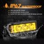 5 INCH LED LIGHT BAR SQUARE SIDE SHOOTER LED POD LIGHTS AMBER YELLOW ...