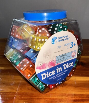 LEARNING RESOURCES Jumbo Dice In Dice 72 Pieces | eBay