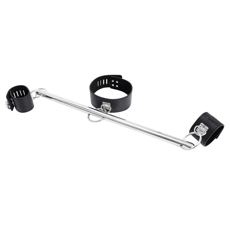 Bondage Neck Collar To Wrist Cuffs Spreader Bar Restraint Handcuffs ...