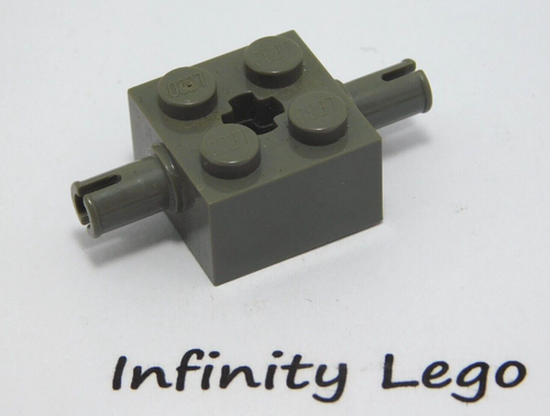 6 LEGO Old Dark Grey Brick 2 x 2 with Pins and Axle-Hole Space (30000 ...