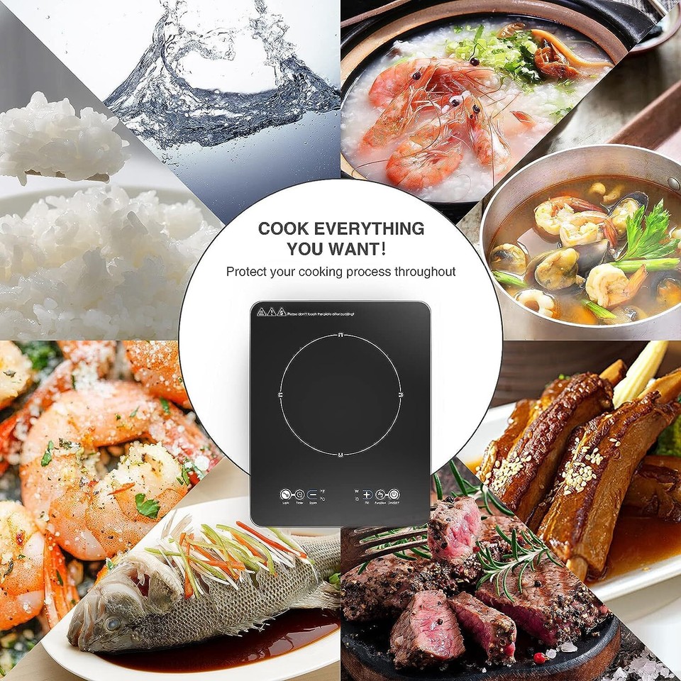 Induction Cooktop 1 Burner Electric Hot Plate Induction Cooker 110V ...