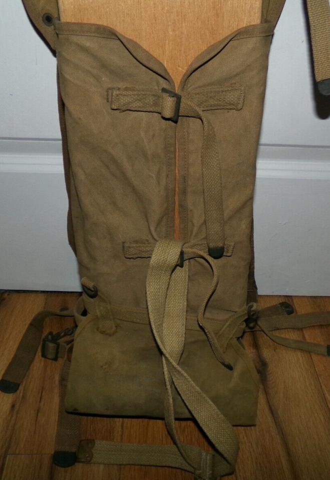 Antique Long 1918 WW1 US M1910 Haversack Pack WWI Khaki Mess kit Meat ...