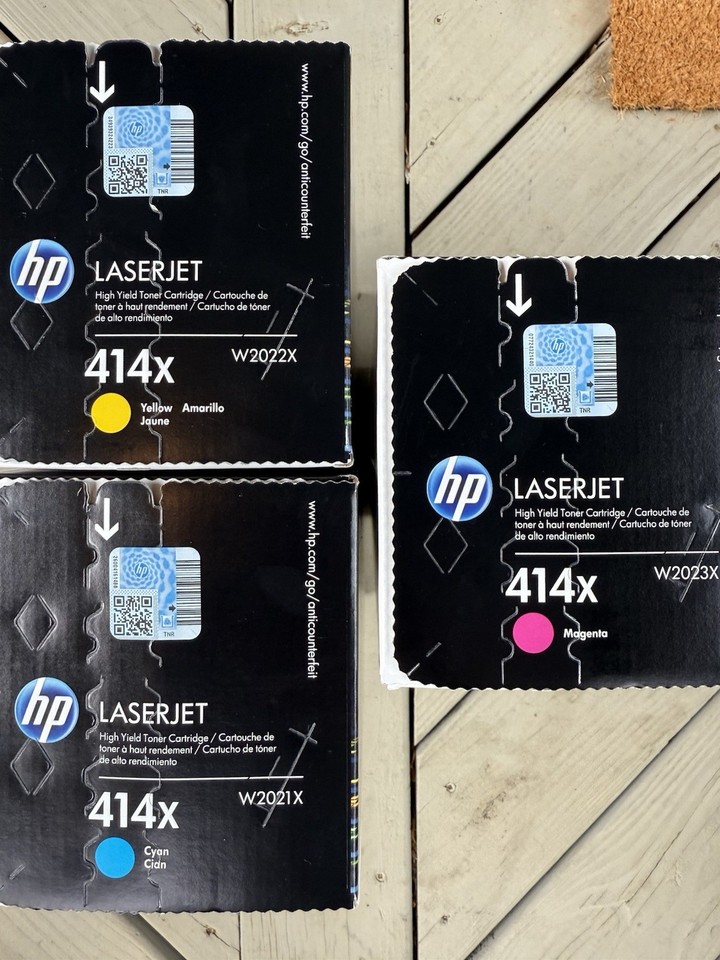 HP 414X High Yield Toner - Color set Yellow, Cyan, and Magenta | eBay