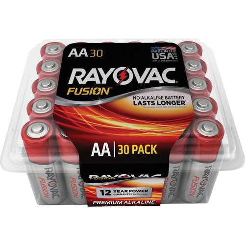 Rayovac Fusion AA Batteries Pro Pack 30/PK RDSR 81530PPTFUSK ...