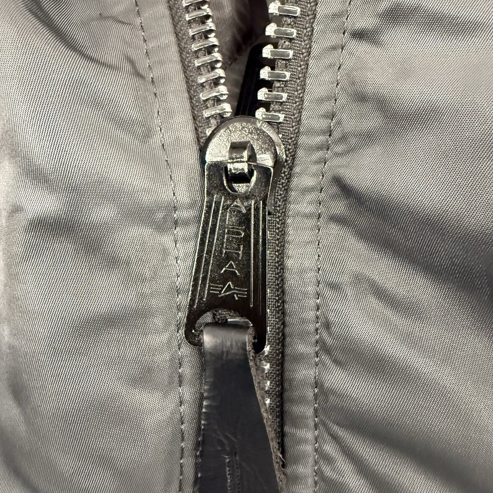 Alpha Industries MA-1 Flyers Bomber Flight Jacket Fur Hood Blue Men's ...