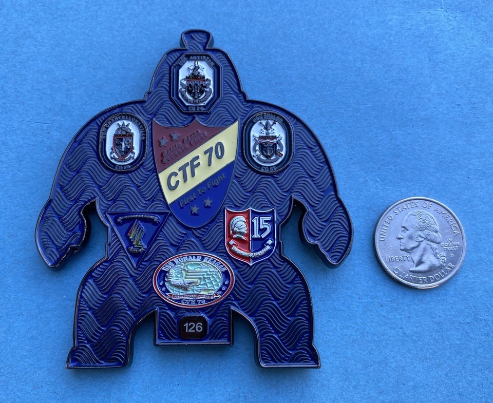 US NAVY CHALLENGE COIN - COMMANDER TASK FORCE 70 (CTF-70) / SERIALIZED ...