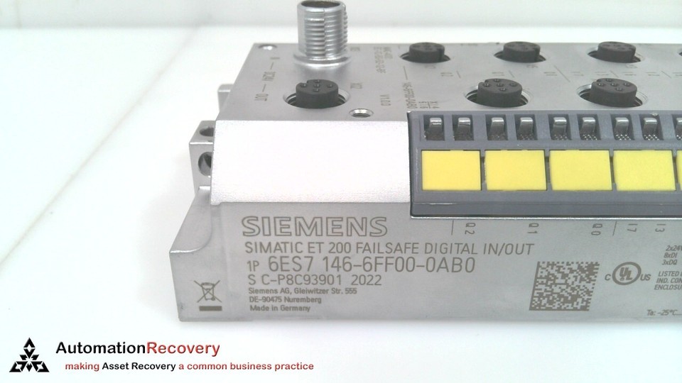 SIEMENS 6ES7146-6FF00-0AB0, SIMATIC ET200 DIGITAL INPUT/OUTPUT MODULE ...