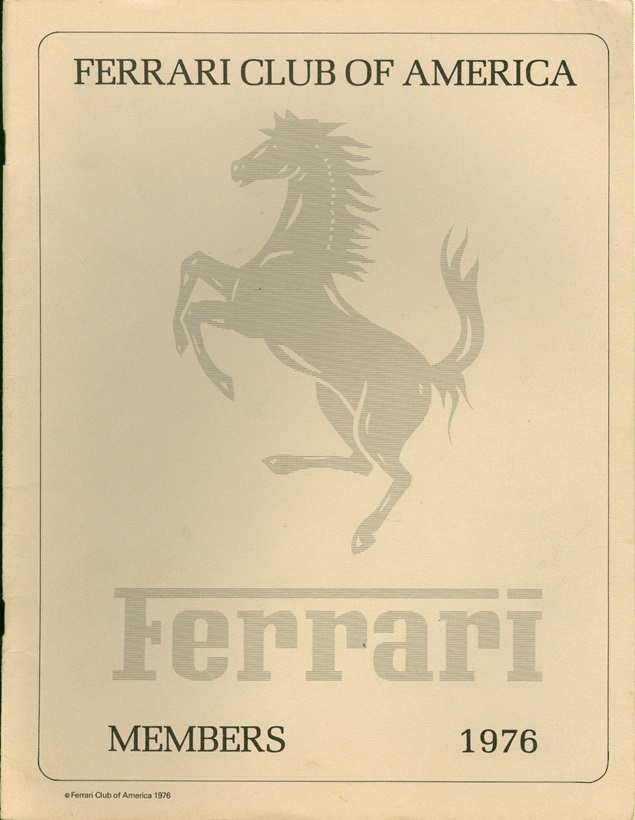 1976 Ferrari Club of America Membership Directory | eBay