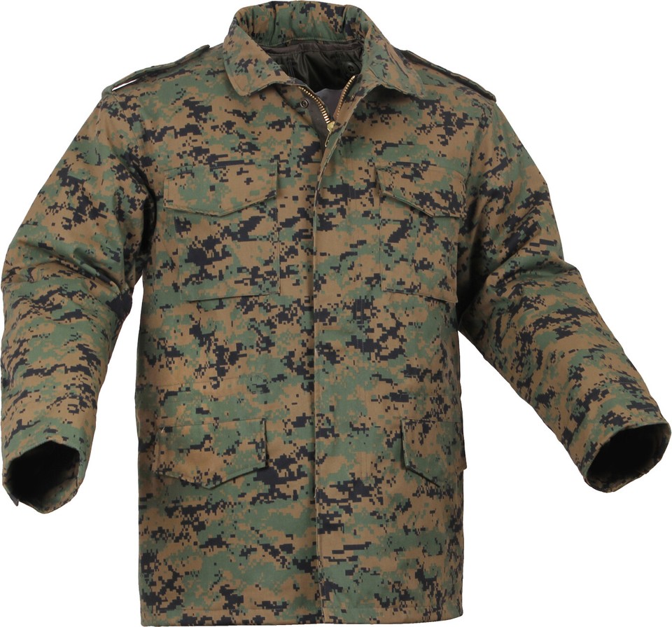 Camo M-65 Field Coat Camouflage Army M65 Tactical Uniform Military ...