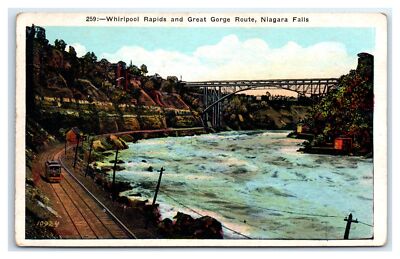 Niagra Falls, NY Postcard- WHIRPOOL RAPIDS GREAT GORGE ROUTE Trolley ...