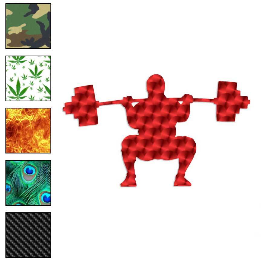 Weight Lifting Powerlifting, Vinyl Decal Sticker, 40 Patterns & 3 Sizes ...