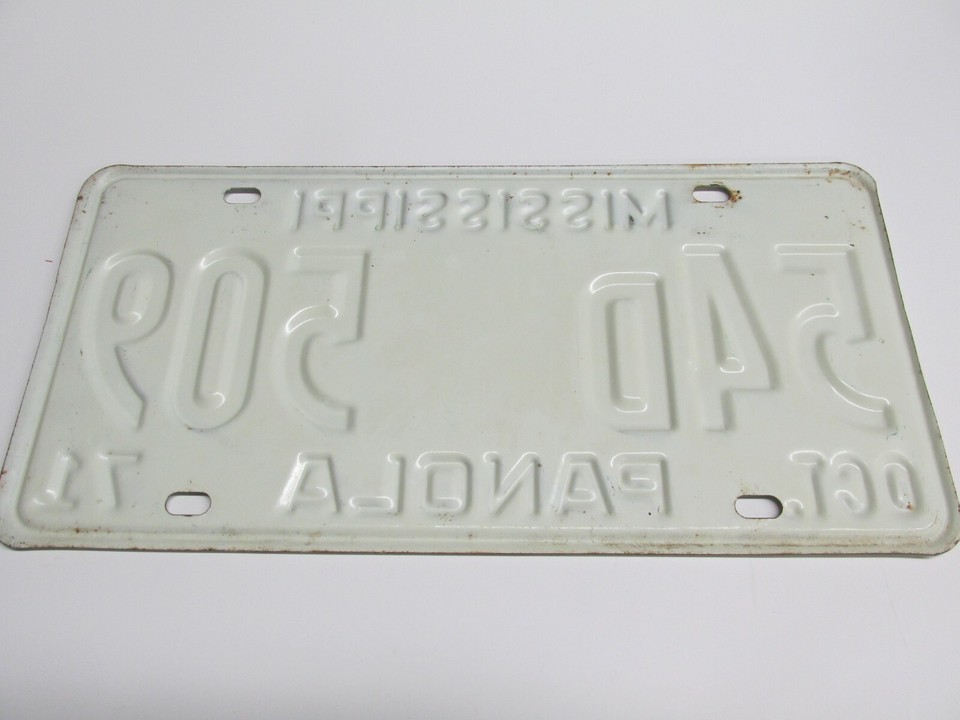 OLD ANTIQUE VINTAGE MISSISSIPPI LICENSE PLATE CAR TAG 1971 PANOLA ...