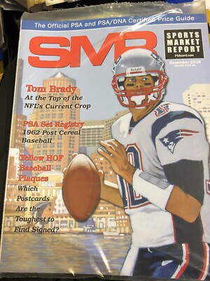 Tom Brady November 2018 SMR Sports Market Report PSA Price Guide ...