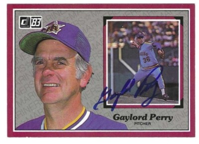 Autographed Gaylord Perry Seattle Mariners 1983 DONRUSS Action All Star ...