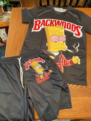 Bart Simpson "Backwoods" T Shirt and Shorts Adult Size Small | eBay