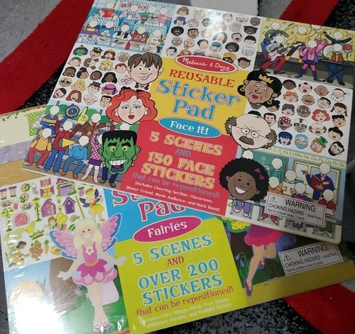 Melissa And Doug 2 Giant Reusable Sticker Pads Face It 9103 Fairies ...