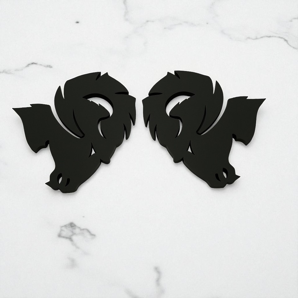 For Ram Emblem Badges Matte Black New Custom Angry Aggressive | eBay
