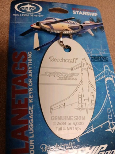 Beechcraft Starship Genuine Skin Plane Tag / Planetags | eBay