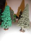 12 Trees for model scenery, O, HO Scale, Added more foam leaves, about ...