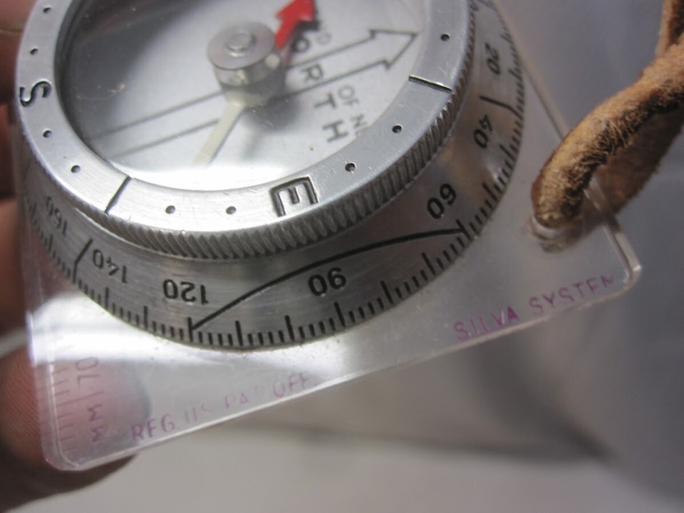 Vintage Silva System Camp Fire Girls Compass with Leather Pouch - Works ...