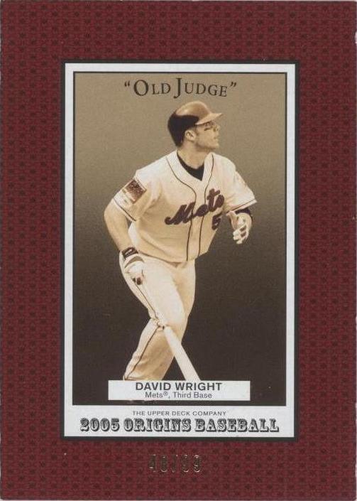 2005 Upper Deck Origins - Old Judge David Wright #193 Red /99 for sale ...